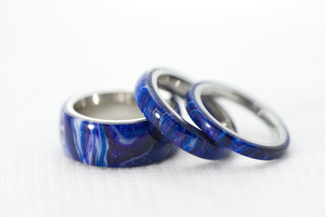 Stainless Steel Comfort Ring Band, Andromeda, 3, 5, 8 & 10 Mm Wide ...