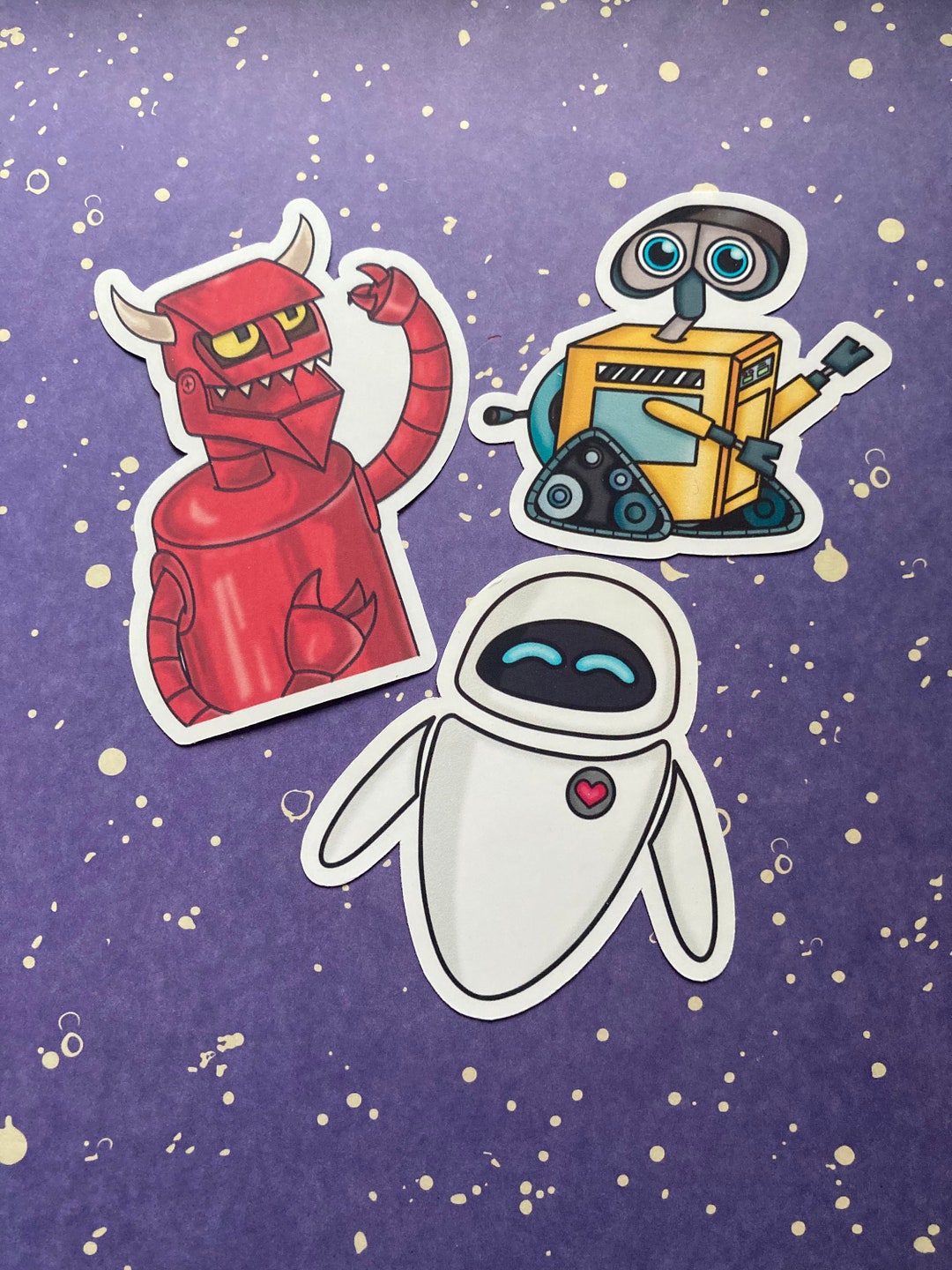 Fictional Robot Fan Art Die Cut Stickers Kawaii Cute Handmade Digital ...