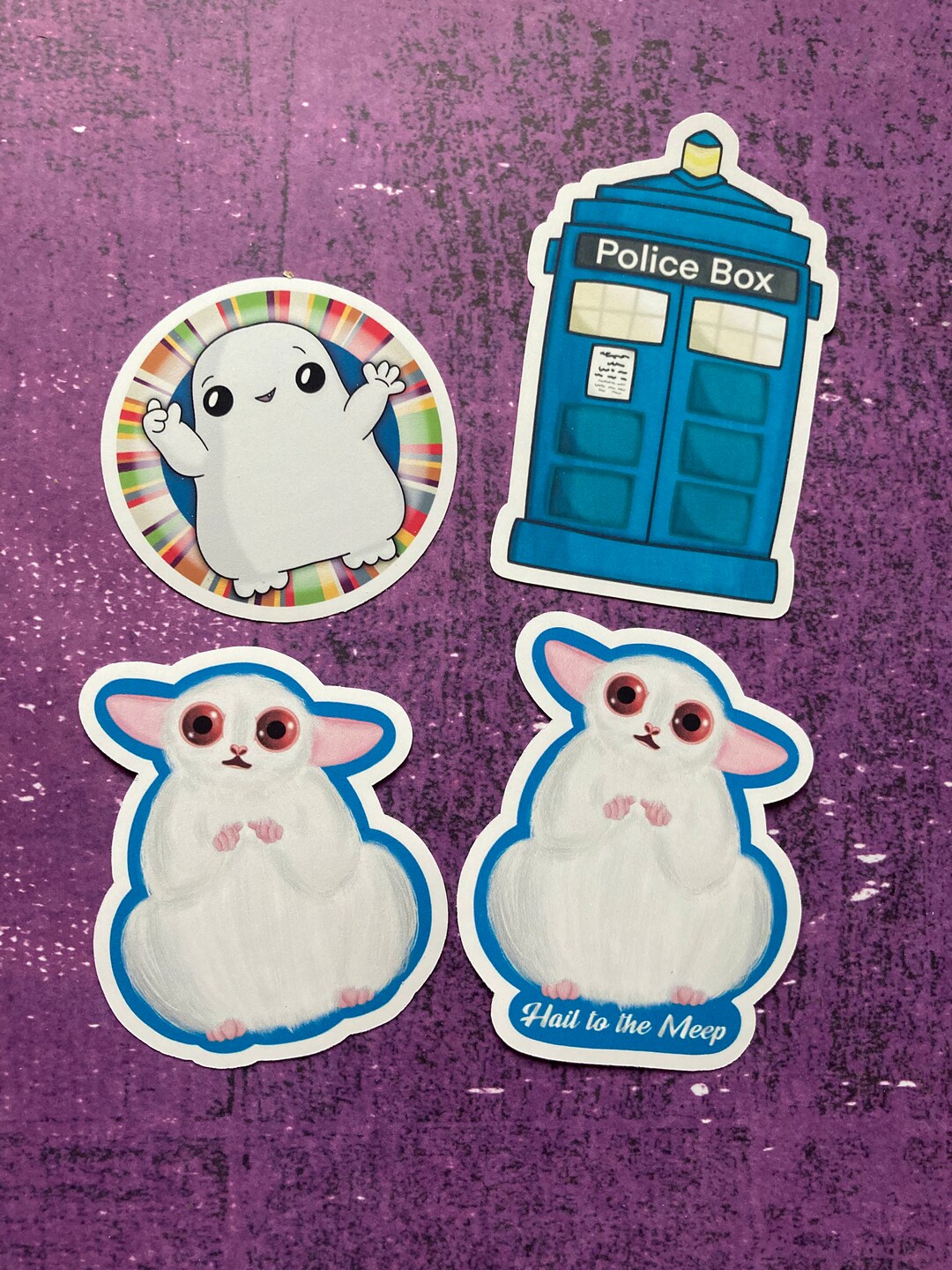 Doctor Who Fan Art Die Cut Stickers Kawaii Cute Handmade Digital Art ...