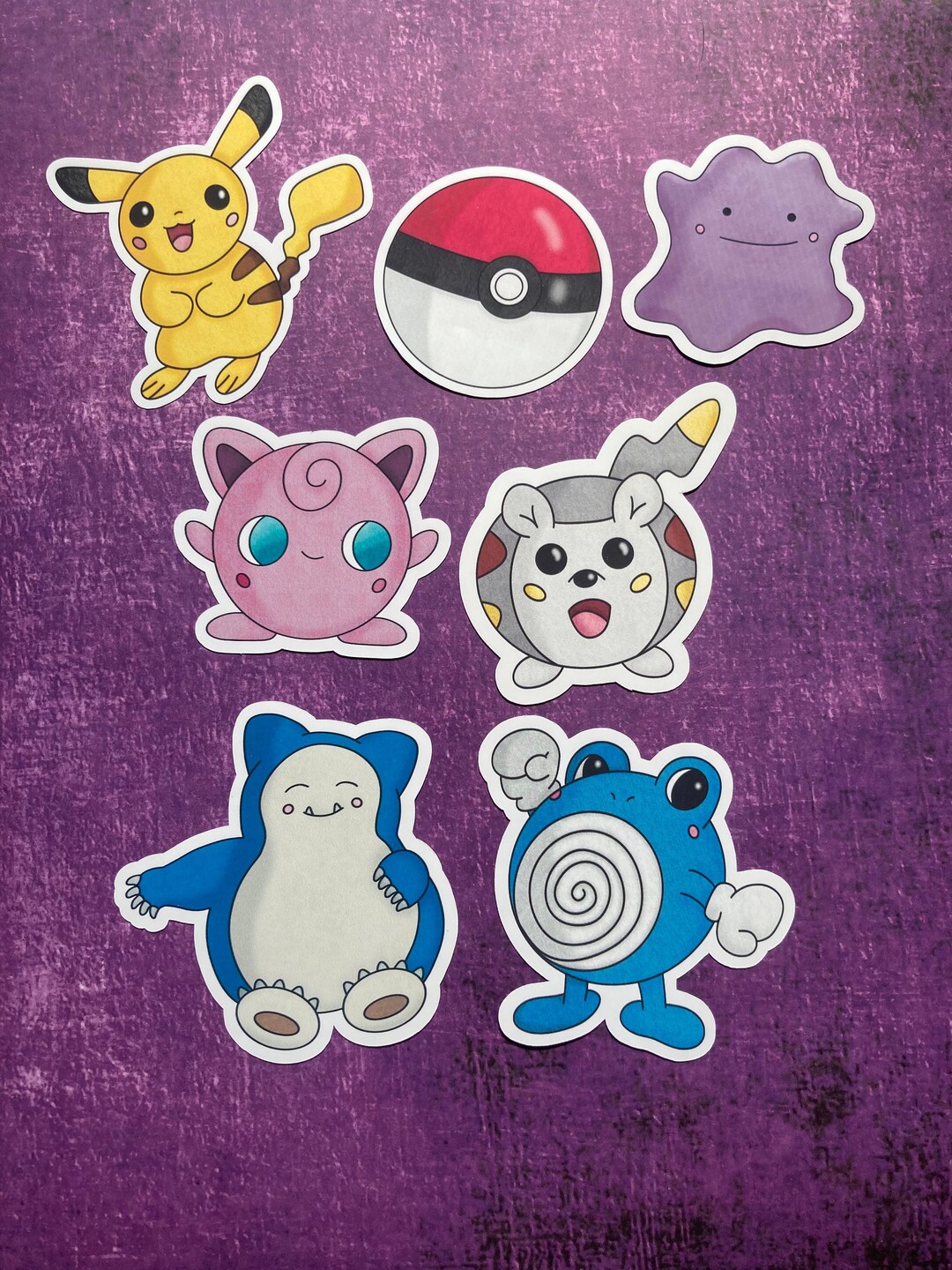 Pokemon Stickers Fan Art Die Cut Kawaii Cute Handmade Digital Art Geek ...