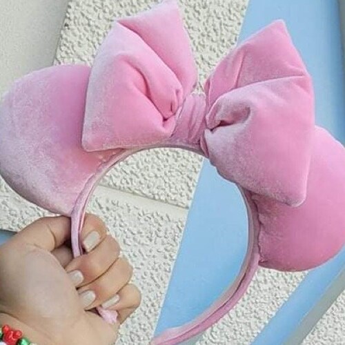 Light Pink Velvet Minnie Ears Pink Velvet Disney Ears - Etsy