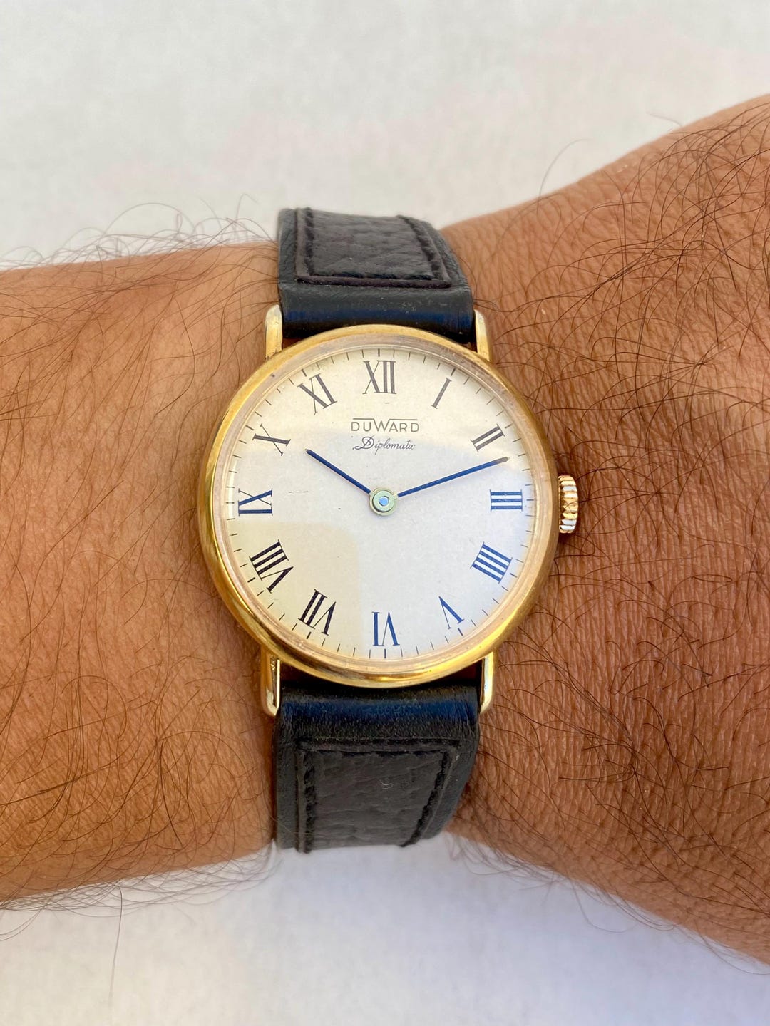 Vintage Duward Diplomatic Watch Men’s Mechanical Hand-winding 17 Jewels ...