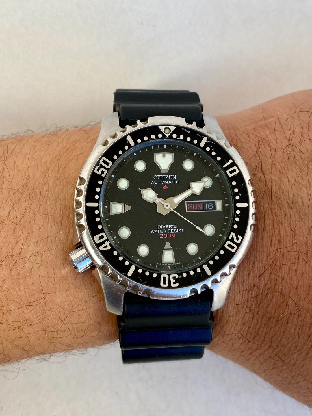 Vintage CITIZEN Diver Promaster Automatic Watch Mens 21 Jewels Day Date ...