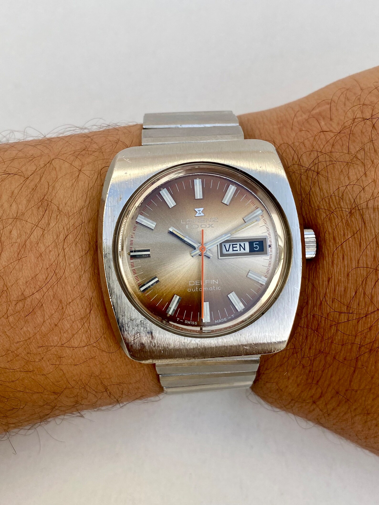 Vintage Men's Edox Delfin Diver Automatic Watch ETA 2789 Excellent ...