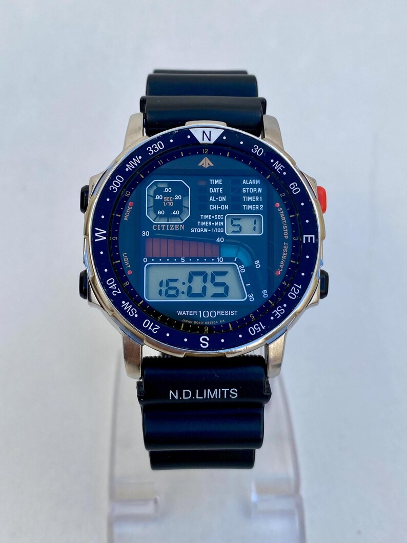 Vintage CITIZEN Windsurfer D060 Quartz Watch Mens - Etsy