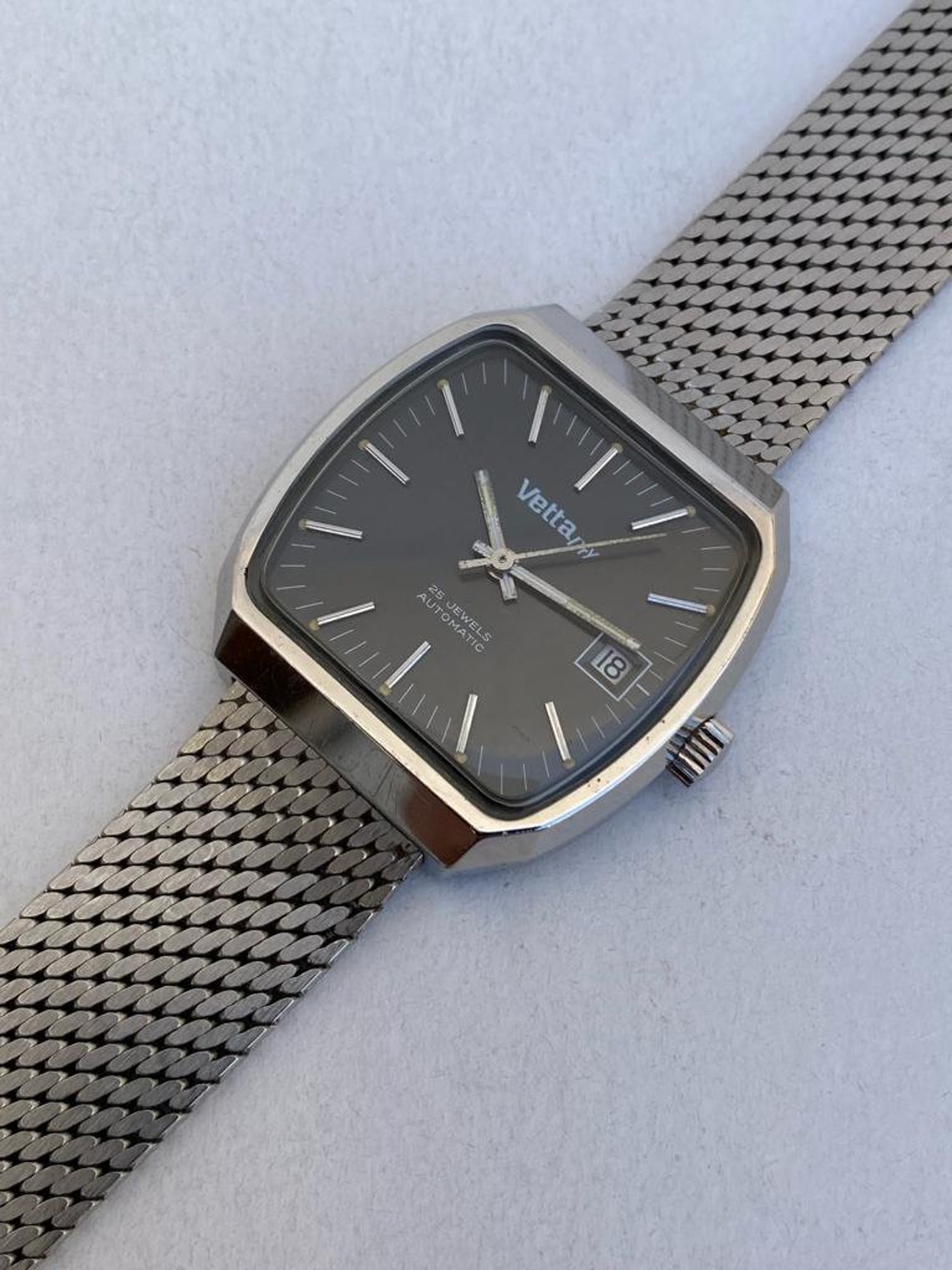 Vintage VETTA Dry Watch Men’s Automatic 25 Jewels Day Date Dial Swiss ...