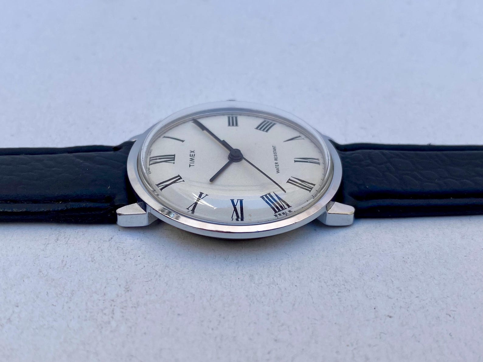 Vintage Timex Watch Men’s Roman Numerals Mechanical Hand Winding Made ...