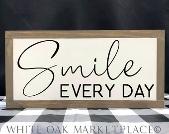 Wooden Smile Sign | Etsy