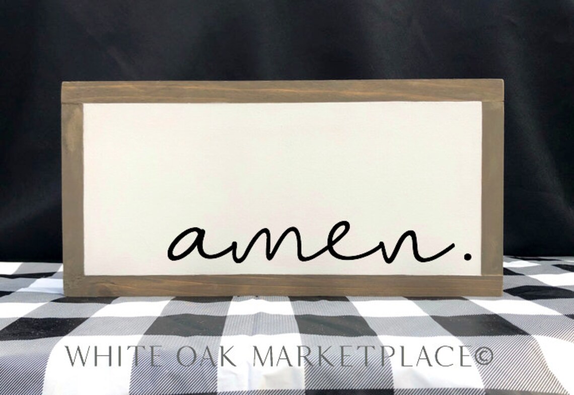 Amen Sign Wooden Sign Farmhouse Sign Farmhouse Decor Small | Etsy