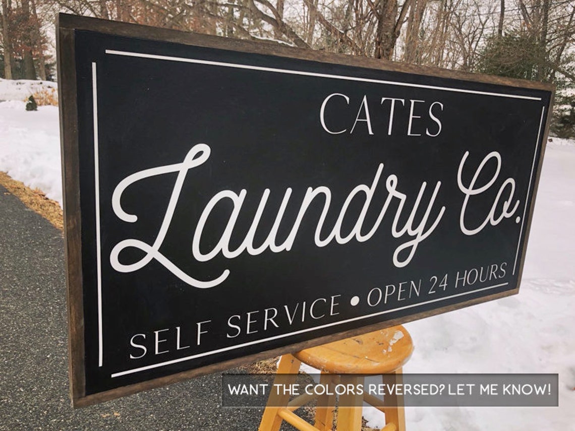 Personalized Laundry Sign Laundry Co Laundry Company Sign | Etsy