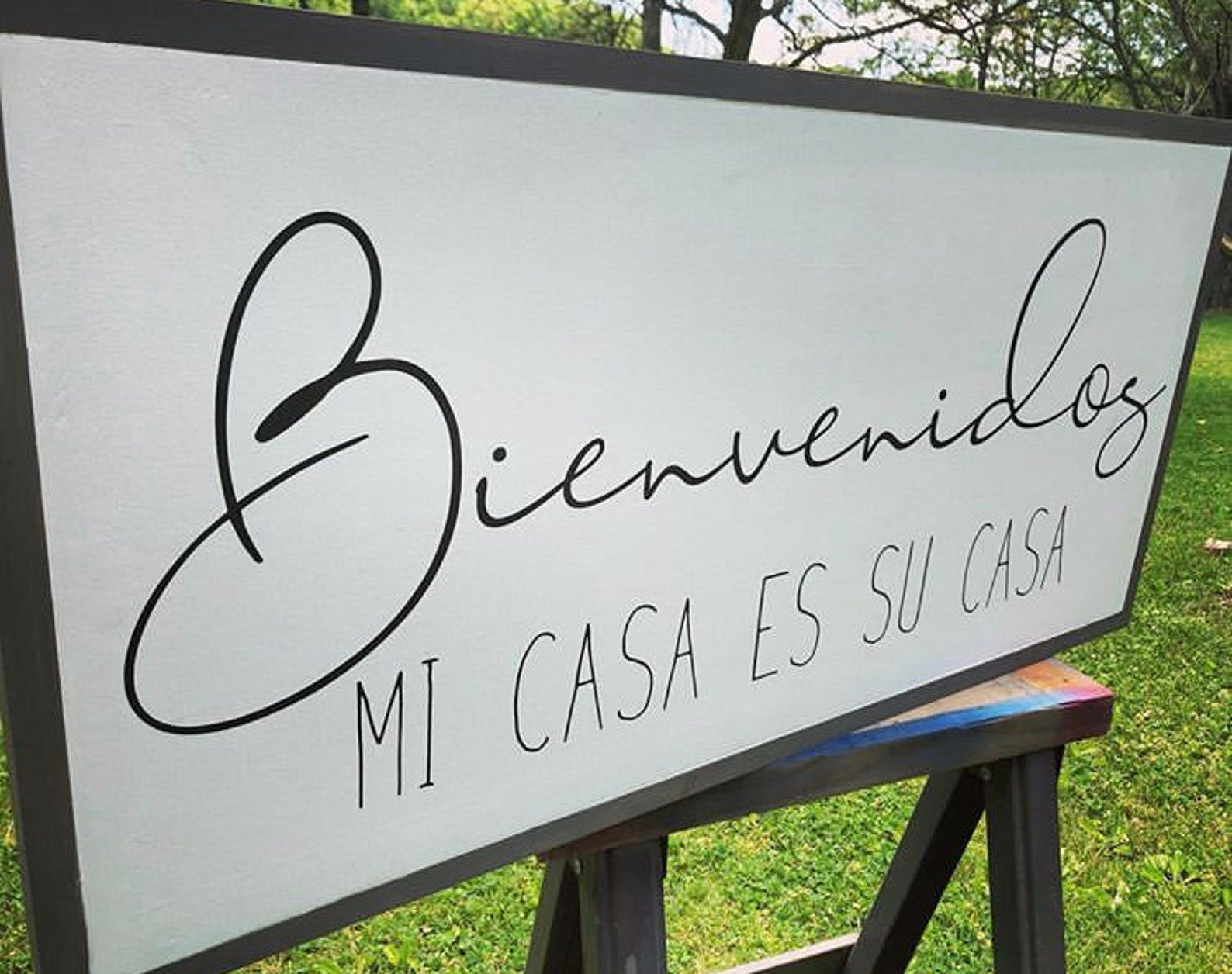 Bienvenidos Welcome Sign Entryway Sign Living Room Decor | Etsy