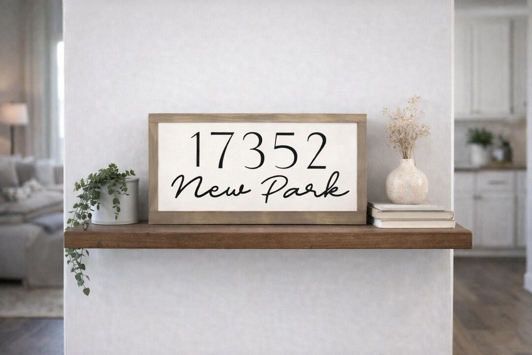 Zip Code Sign, Small Wooden Sign, Farmhouse Sign, Farmhouse Decor ...