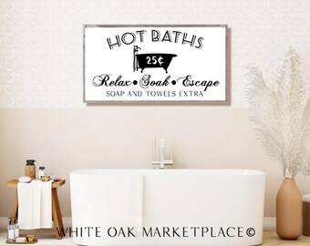 Hot Baths Sign - Etsy
