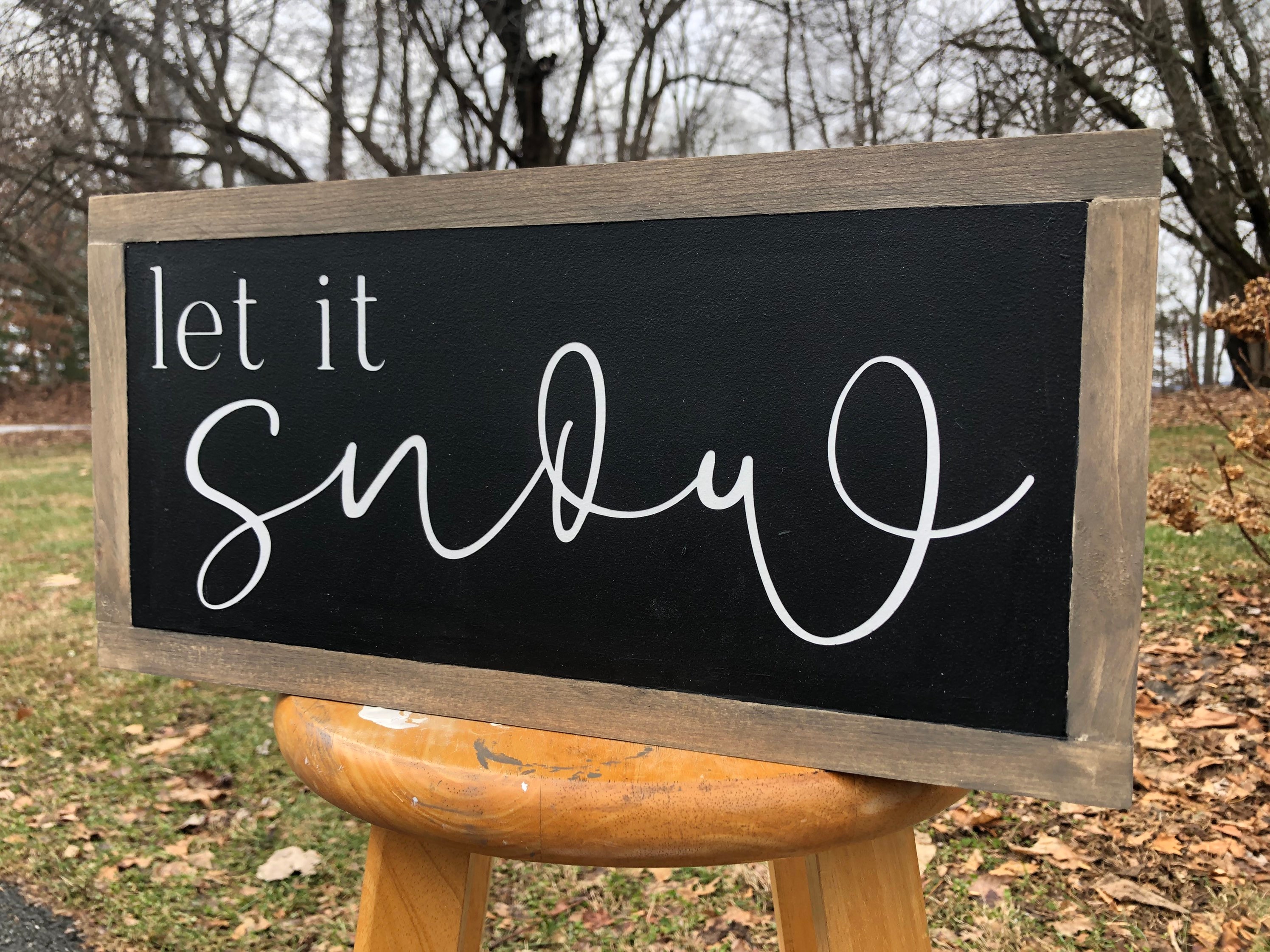 Let It Snow Sign Small Winter Sign Winter Decor Small Sign - Etsy