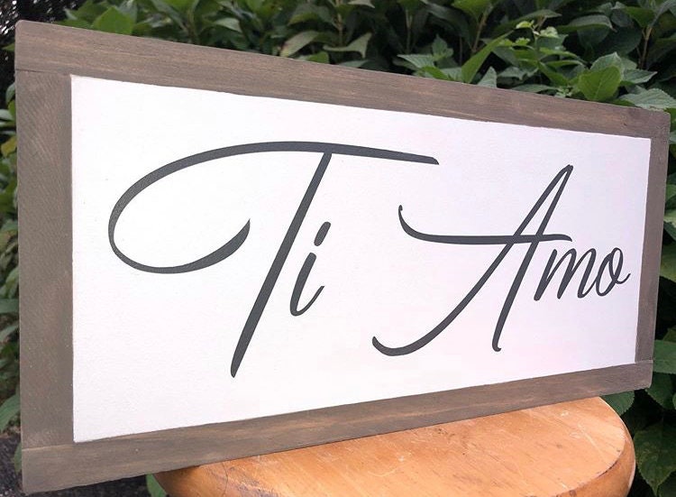 Ti Amo Sign Wooden Sign Farmhouse Sign Farmhouse Decor | Etsy