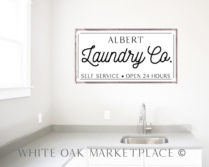 Personalized Laundry Sign Laundry Co Laundry Company Sign | Etsy