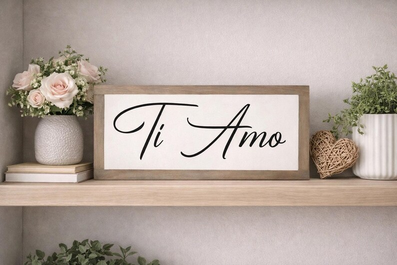 Ti Amo Sign, Wooden Sign, Farmhouse Sign, Farmhouse Decor, Small Wooden ...