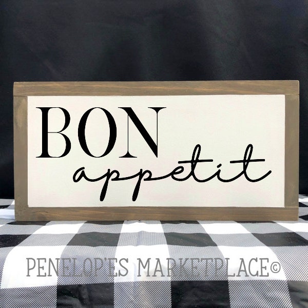 Bon Appetit Sign - Etsy