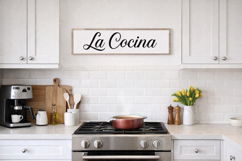 La Cocina, Spanish Sign, Spanish Decor, Farmhouse Kitchen, Kitchen Sign ...