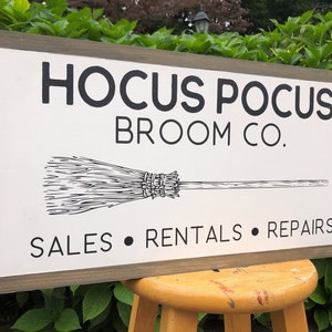 Hocus Pocus Sign Broom Co Sign Fall Sign Fall Decor Wooden - Etsy