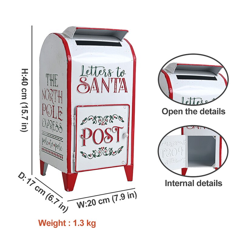 Handmade Metal Vintage Christmas Post Box letters to - Etsy