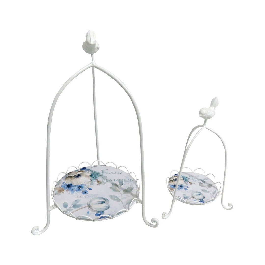 Set of 2 Painted Iron Frame Garden Decorative Planters Garden - Etsy