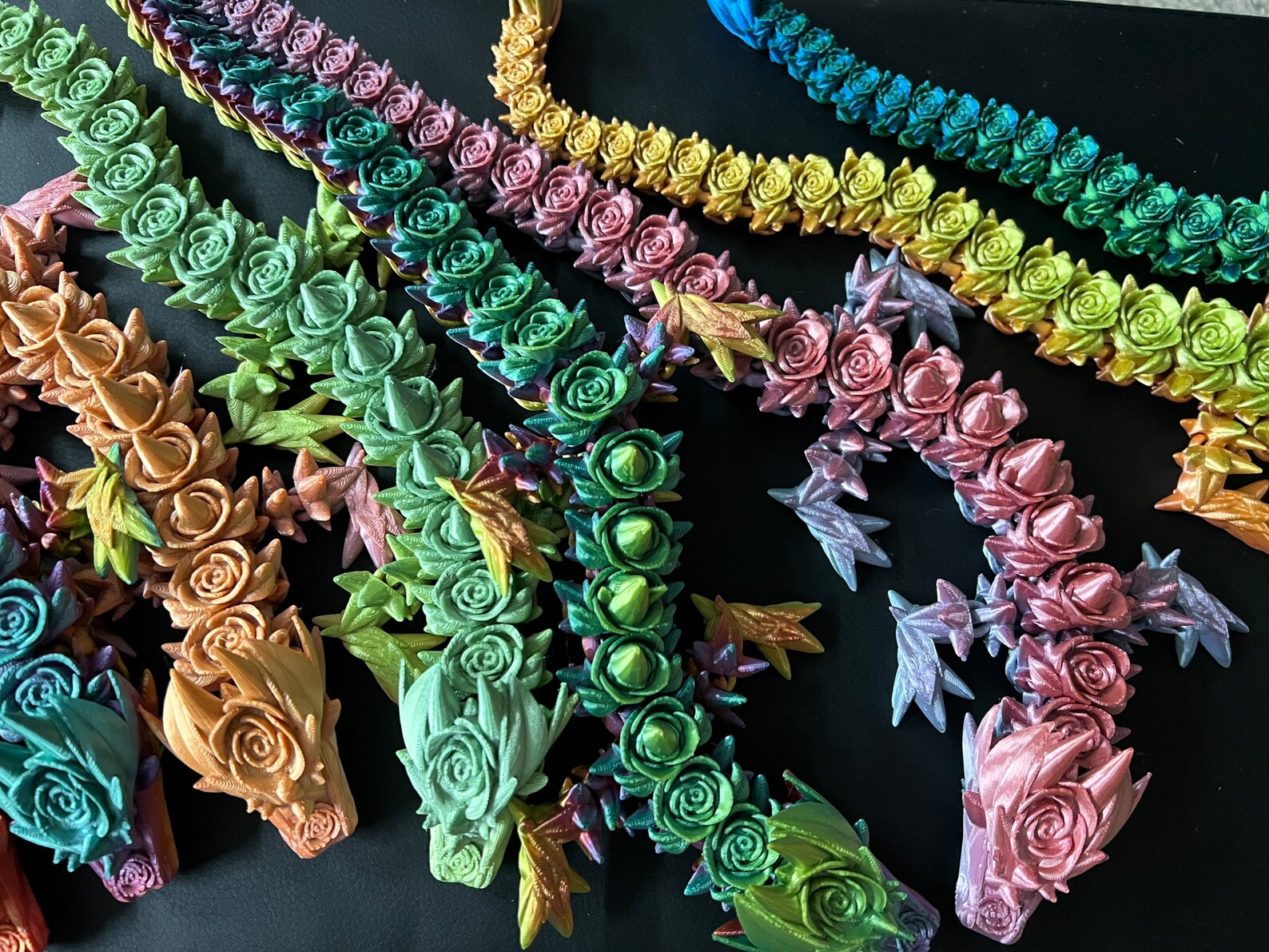 Articulated Rose Dragon Desk Toy Fidget Gift 3D Printed - Etsy