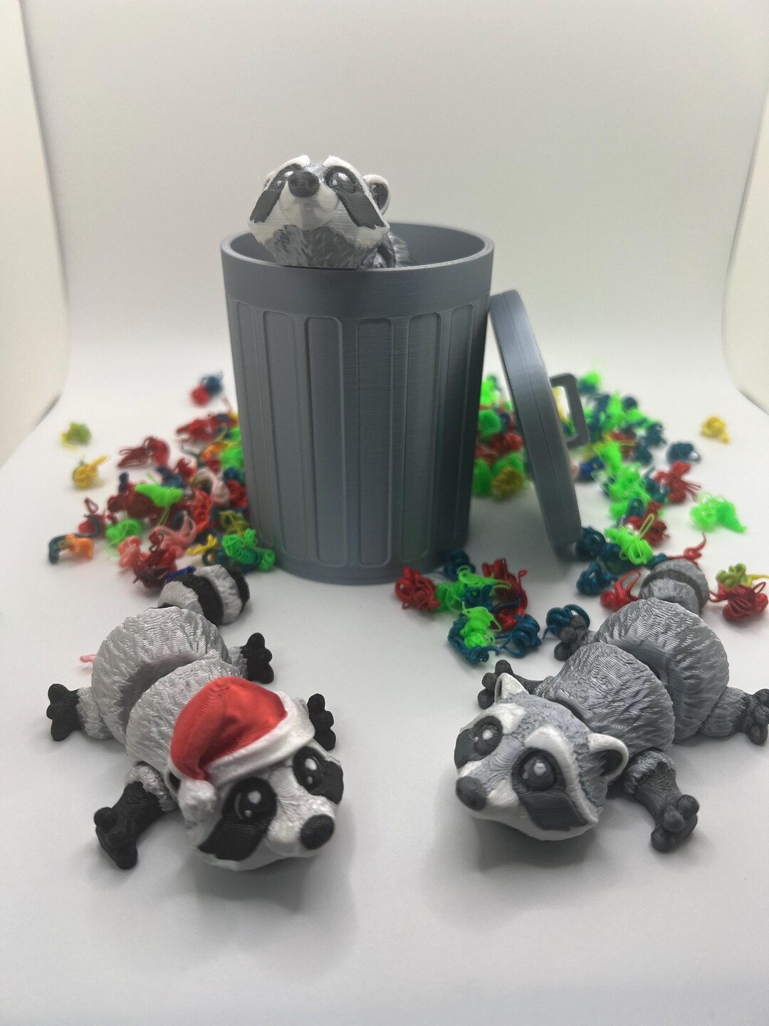 Raccoon Trash Panda With Trashcan ! 3D Printed - Etsy