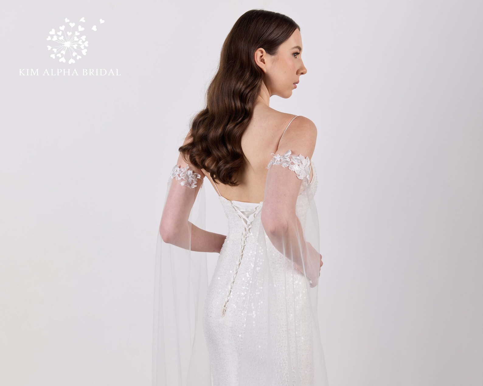 TALIA Bicep Wedding Cape Veils Lace Bicep Veil Bridal Cape - Etsy