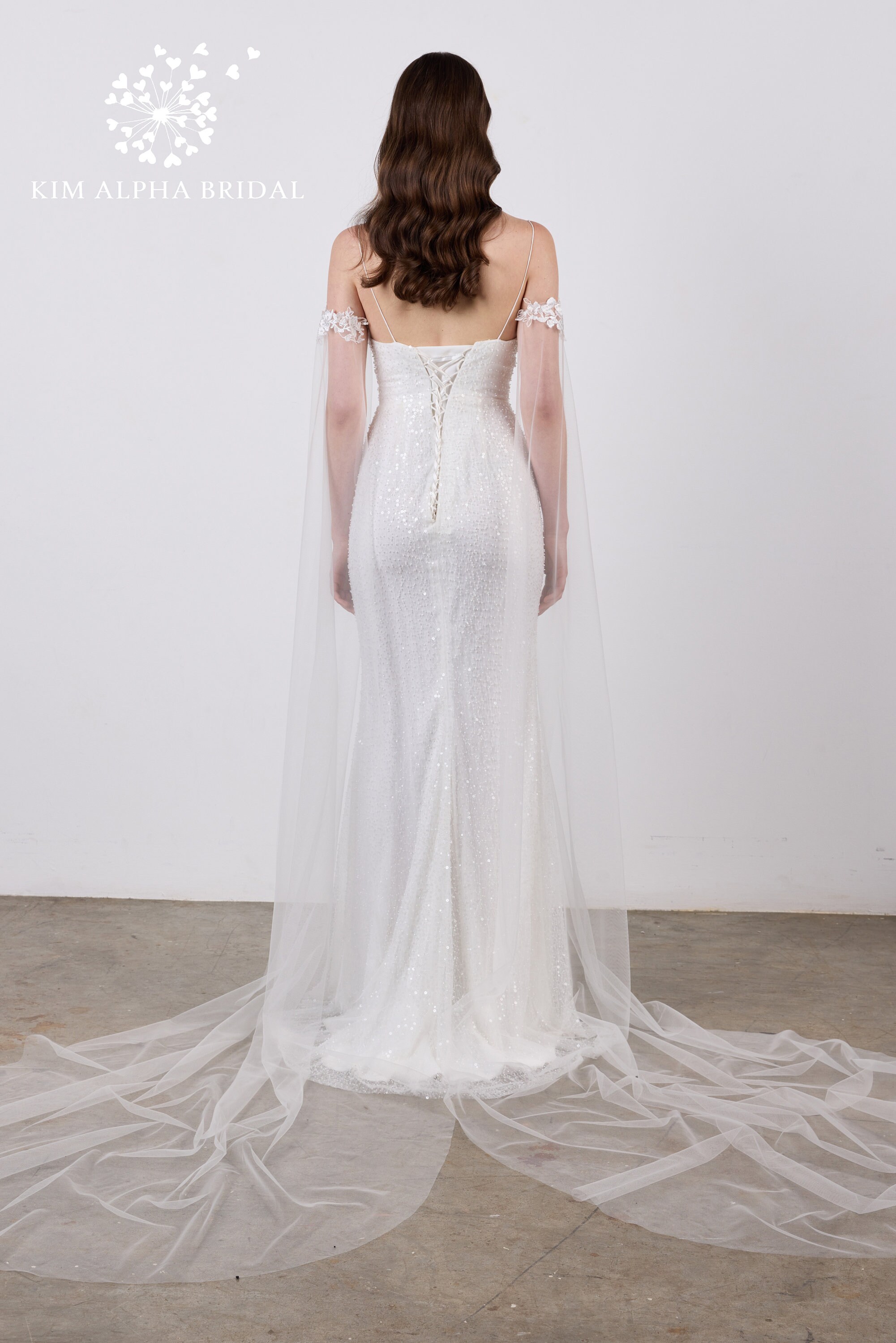 TALIA Bicep Wedding Cape Veils Lace Bicep Veil Bridal Cape - Etsy