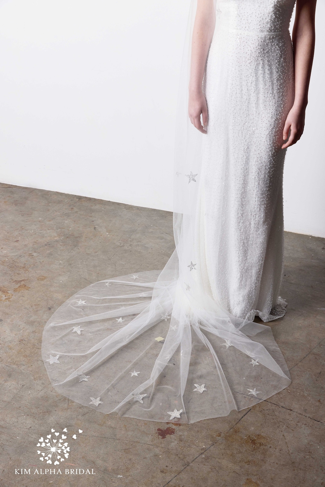 Star Starry Night Wedding Veil, Sparkle Star Veil, Bridal Veil, Long ...