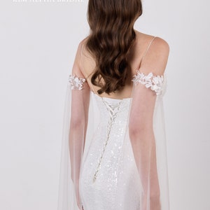 TALIA Bicep Wedding Cape Veils , Lace Bicep Veil , Bridal Cape Veil ...