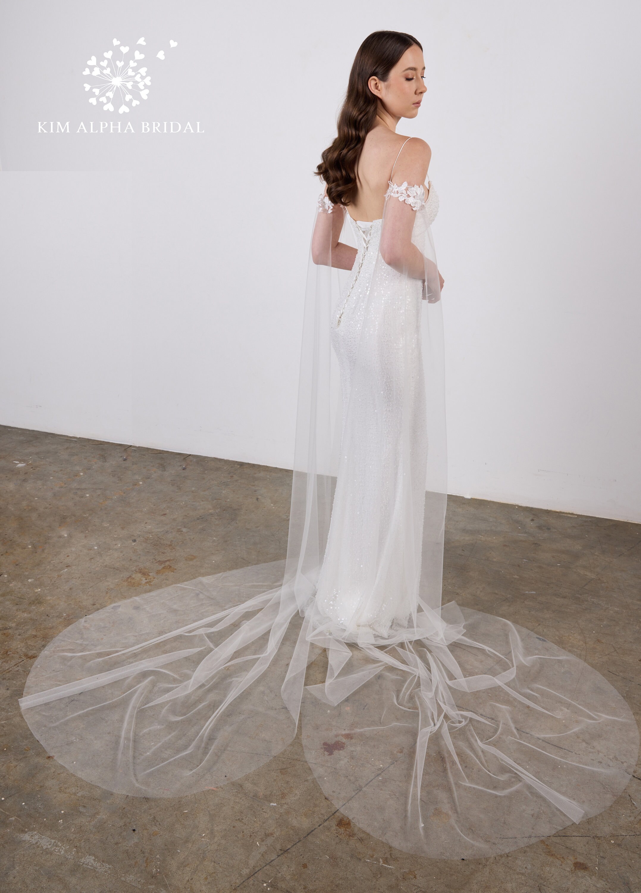 TALIA Bicep Wedding Cape Veils Lace Bicep Veil Bridal Cape - Etsy