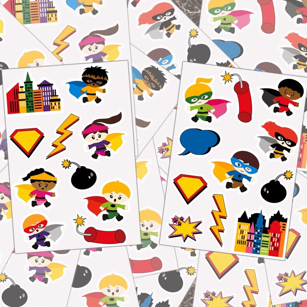 Superhero Sticker - Etsy