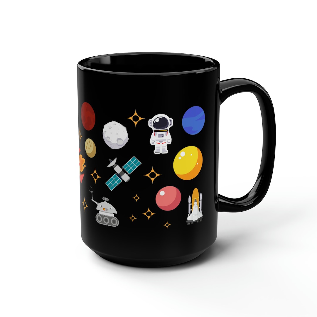 Planets Galaxy Astronaut Ceramic Coffee Cup, Moon Coffee Mug Gift Idea ...