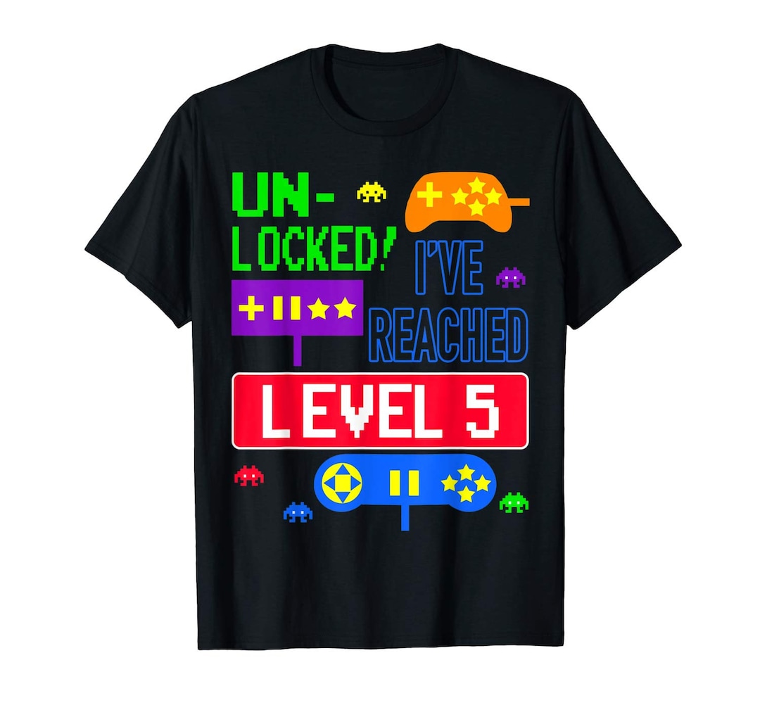 Video Game Tshirt, Birthday Shirt Boy, 9th Birthday Shirt, Level 7 ...