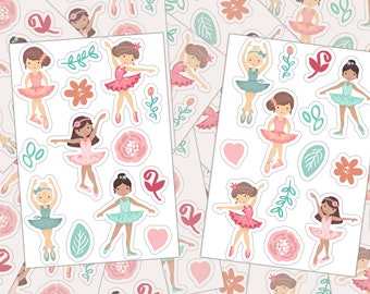 Stickers Ballerina Collection Transparent or White - Etsy