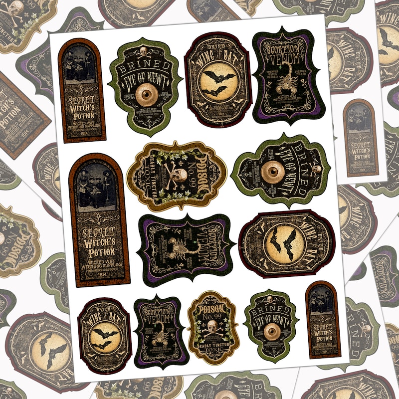 Poison Bottle Label - Etsy