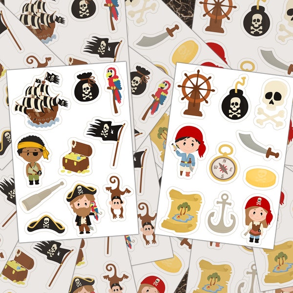 Pirate Stickers - Etsy