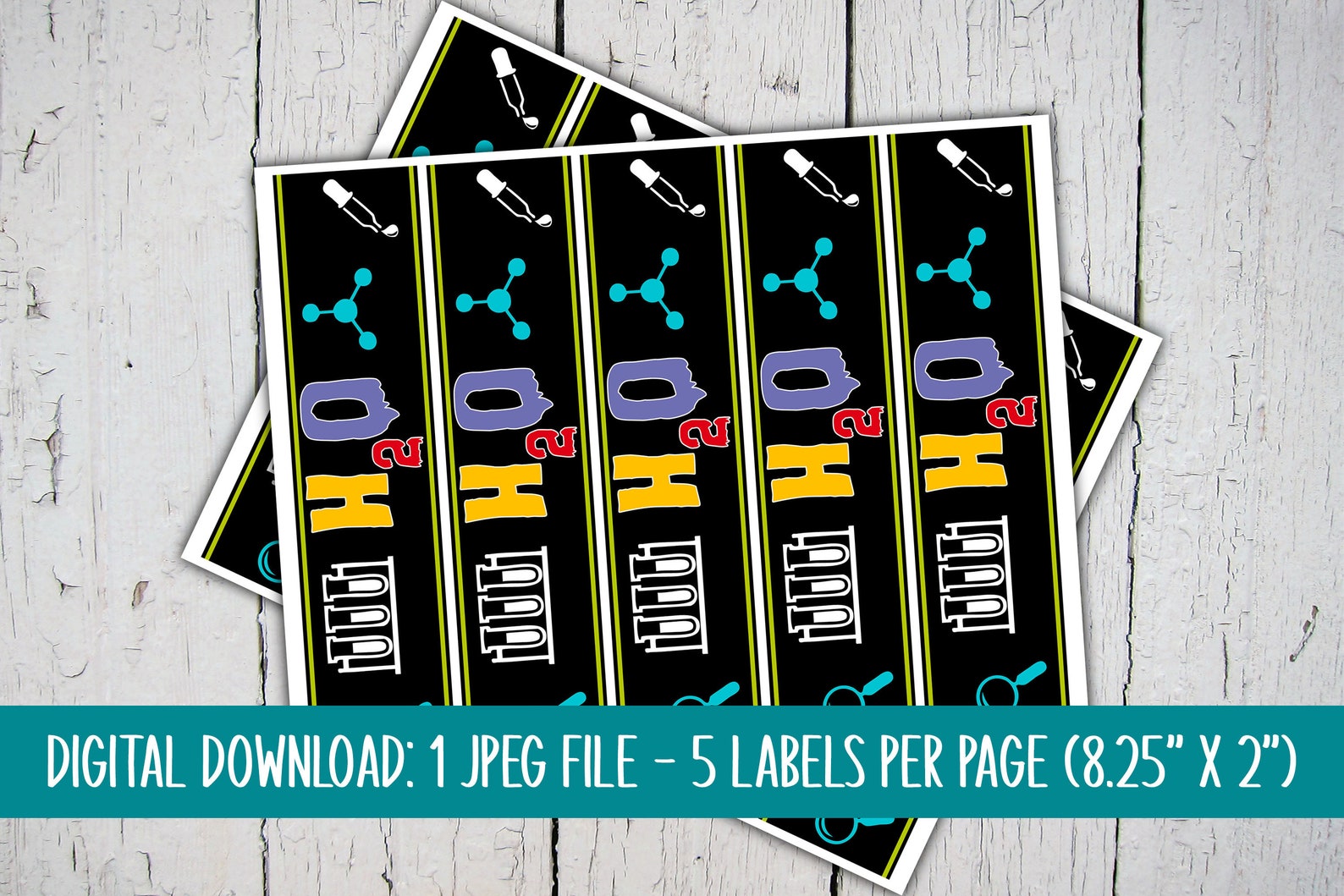 Mad Scientist Birthday Water Bottle Labels DIGITAL Download | Etsy