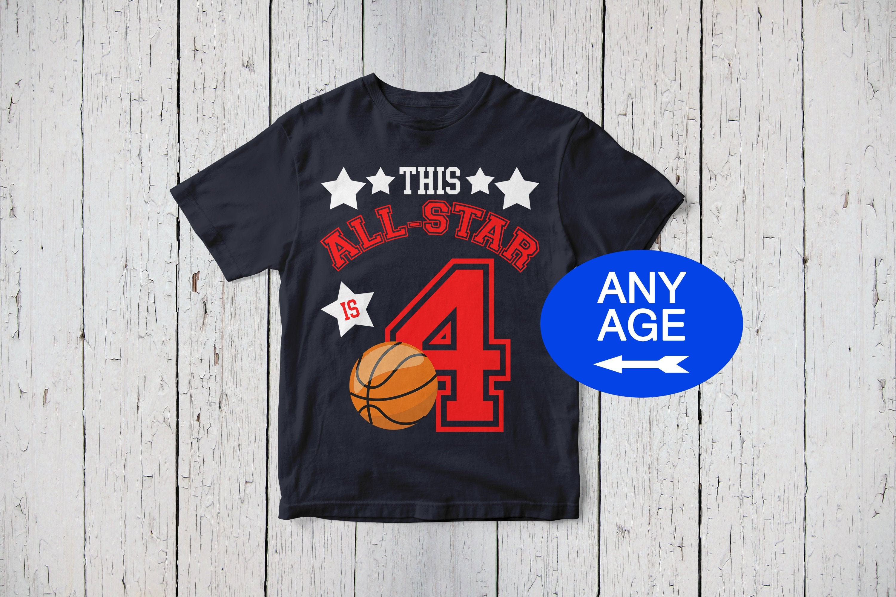 All Star Basketball Birthday Shirt Sports Birthday Party | Etsy