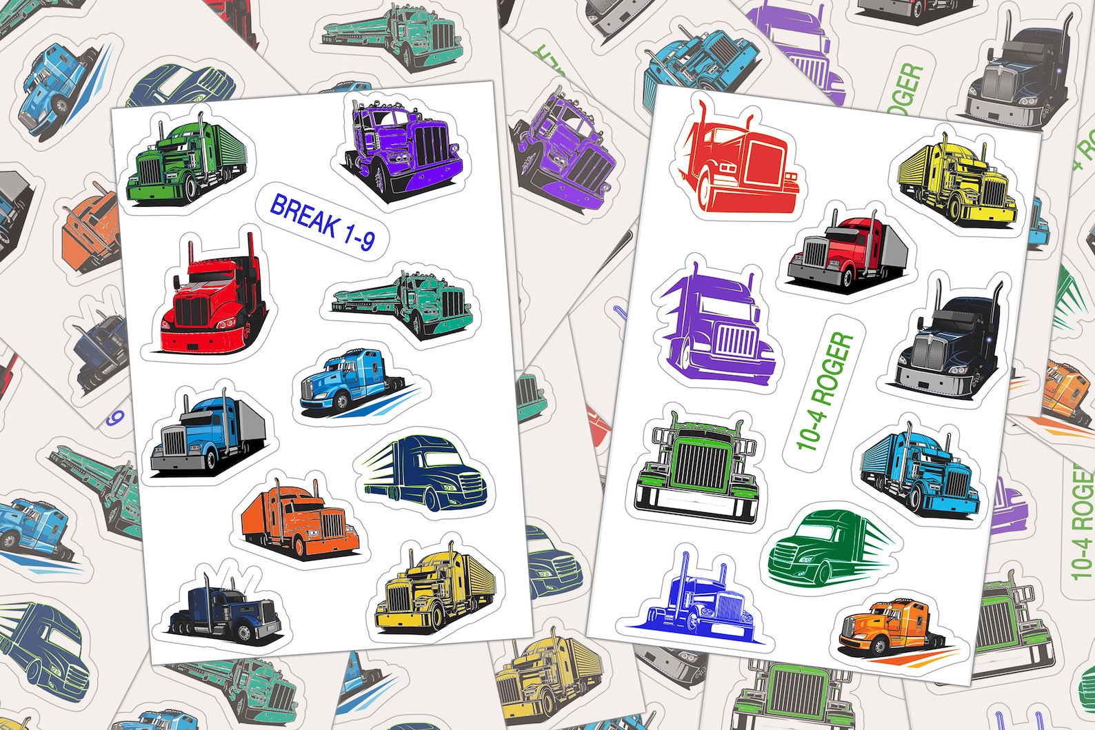 Semi Truck Sticker Sheets Truck Graphics Truck Decals - Etsy
