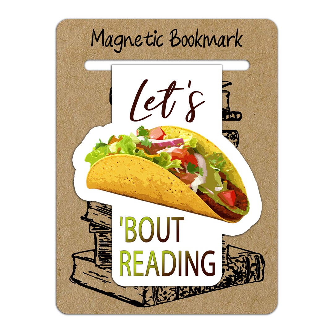 Taco Magnetic Bookmark, Food Bookmark, Foodie Gift for Book Lover ...
