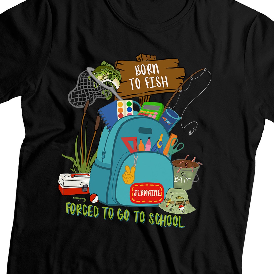 Fishing Back to School Fish Graphic Tee Shirt for Kids, Funny Saying ...