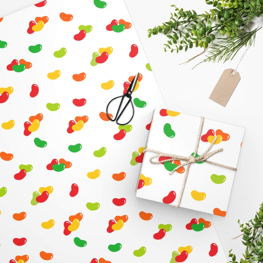 Jelly Beans Gift Wrap, Teenager Gift Wrapping Paper Roll, Kids Gift ...