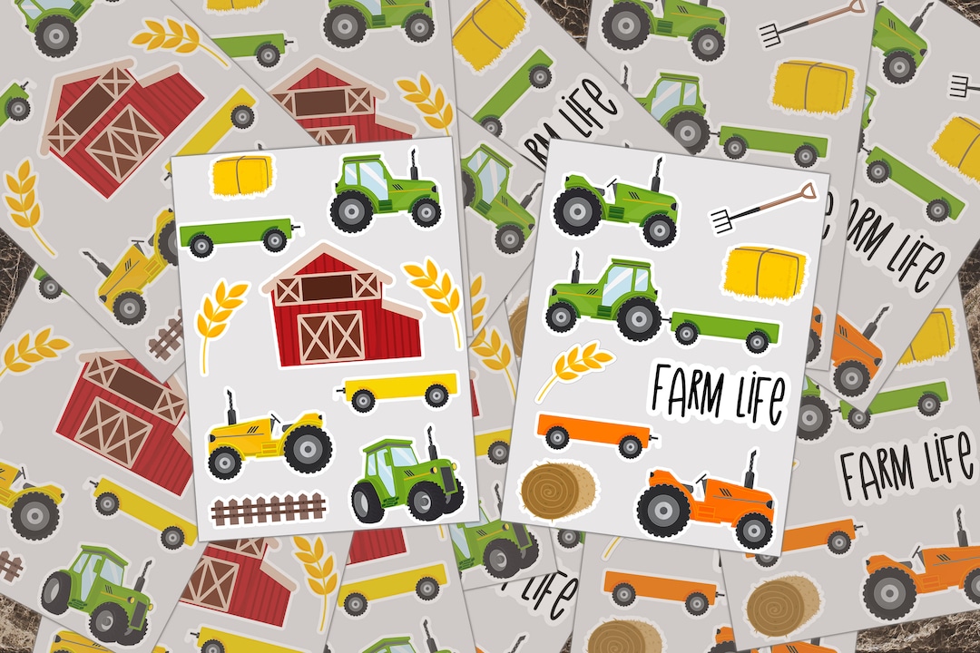 Sticker Sheets, Tractor Stickers, Vinyl Decal, Activity Book Decals ...