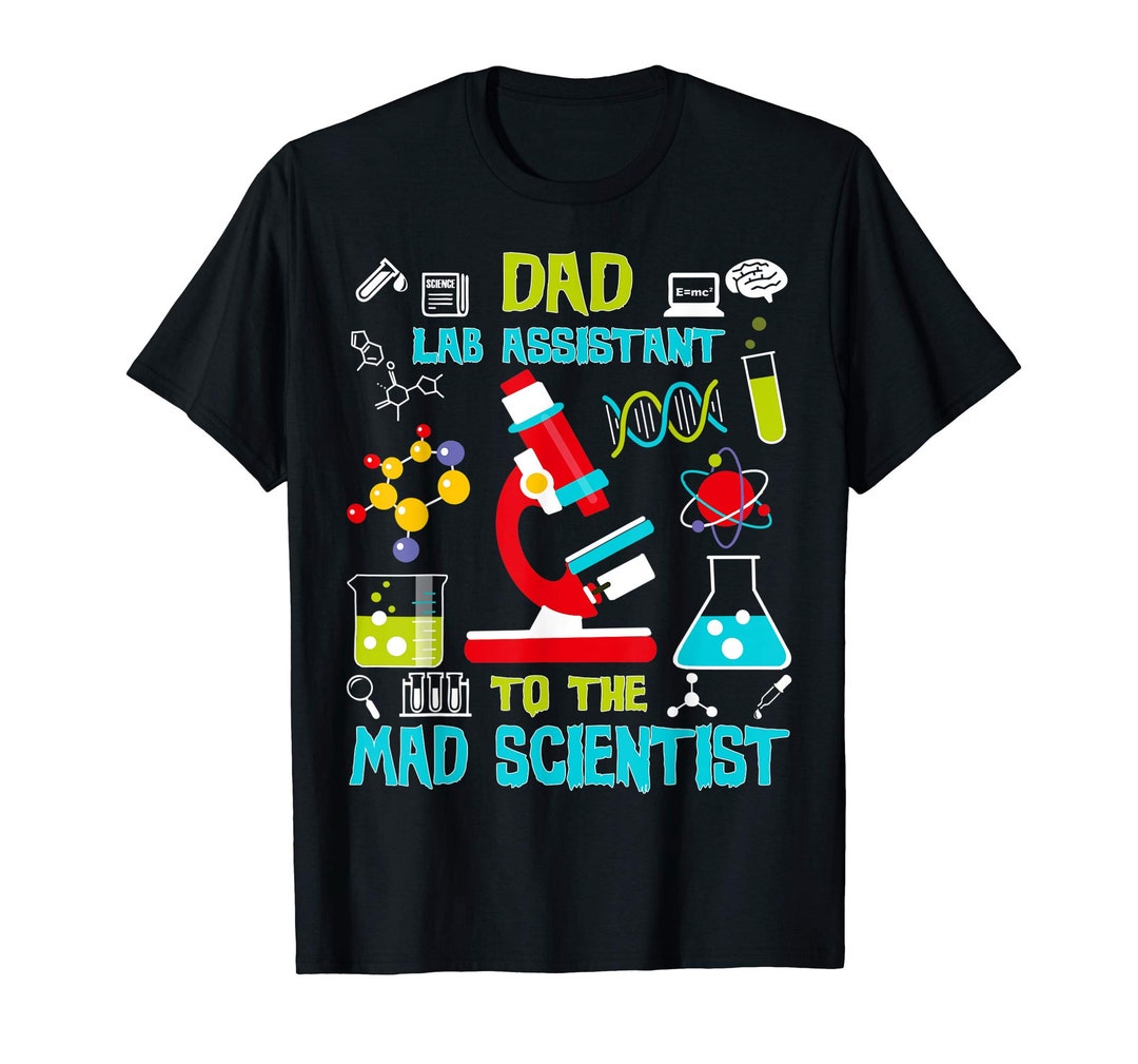 Dad Lab Assistant Mad Scientist Party T-shirt Birthday Gift - Etsy