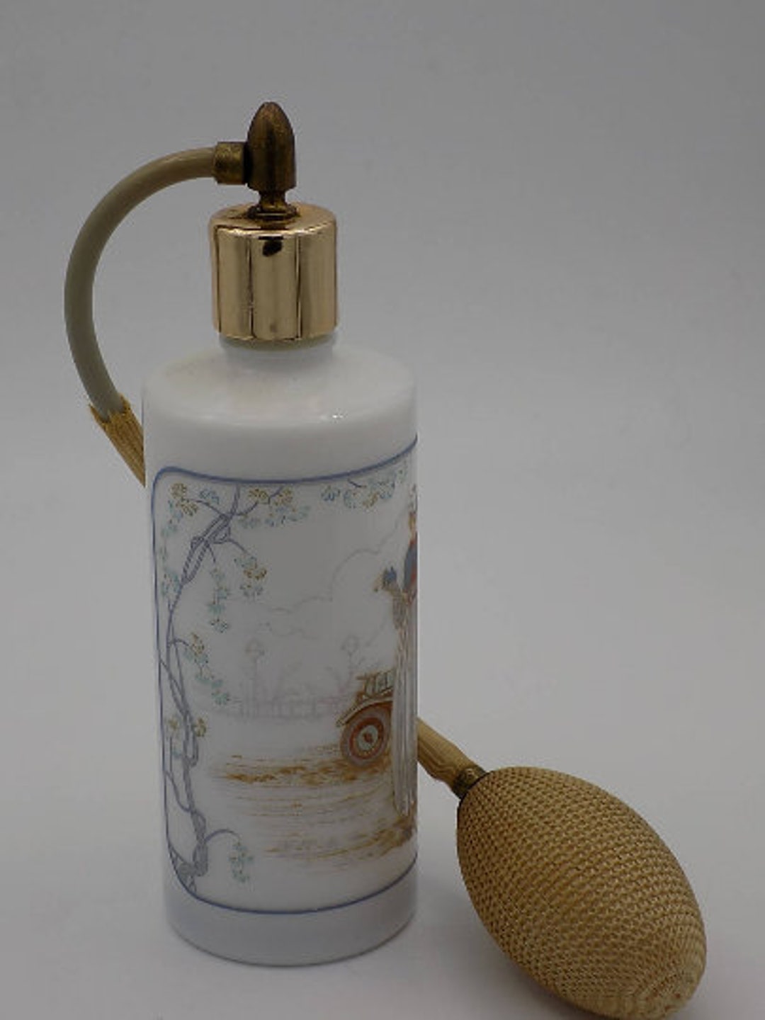 Vintage Opal Glass Bottle, Perfume Bottle Thick, White Bottle With ...