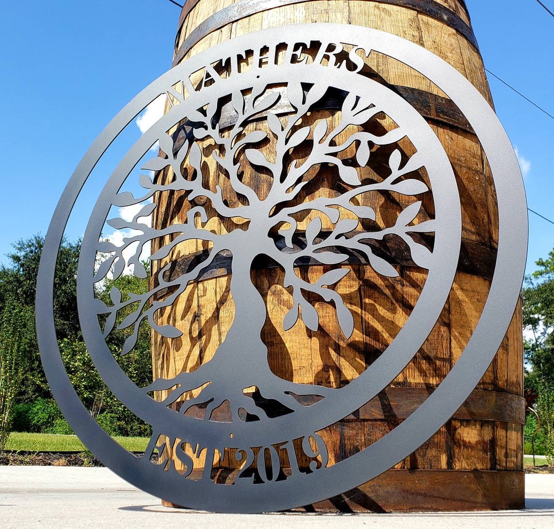 Personalized Tree of Life Metal Sign | Wedding Gift | Housewarming ...