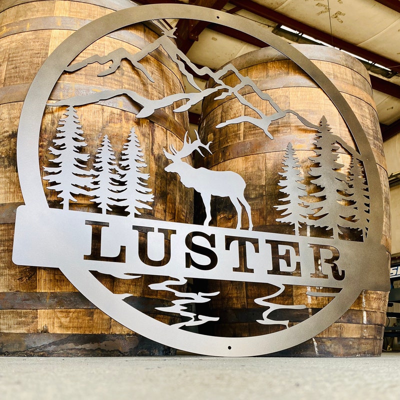 Metal Elk Sign - Etsy